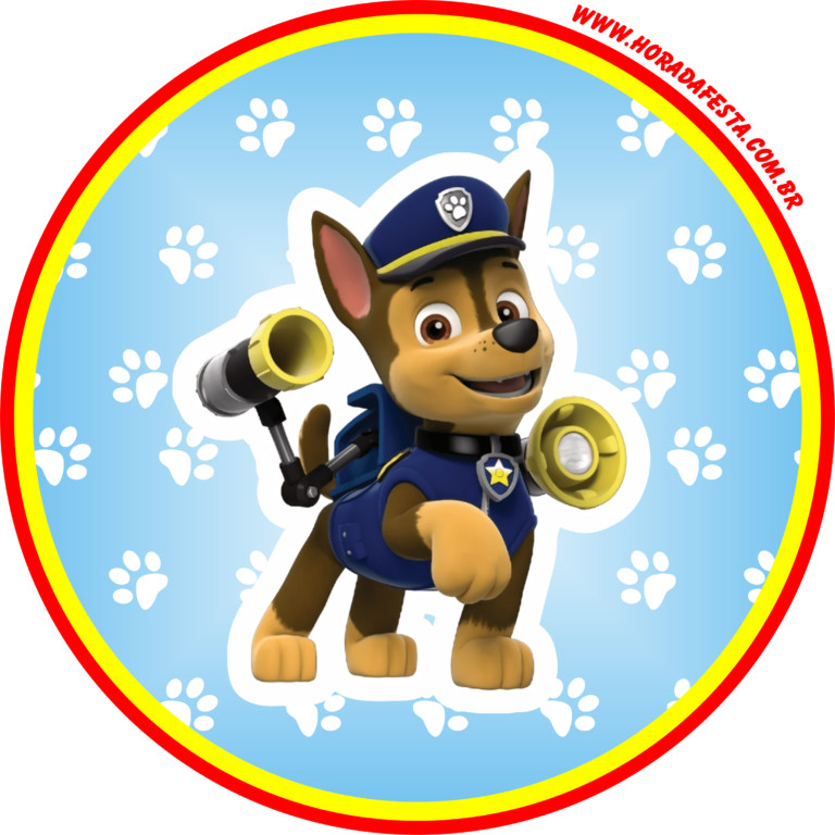 Patrulha canina paw patrol chase desenho infantil cachorrinho adesivo ...
