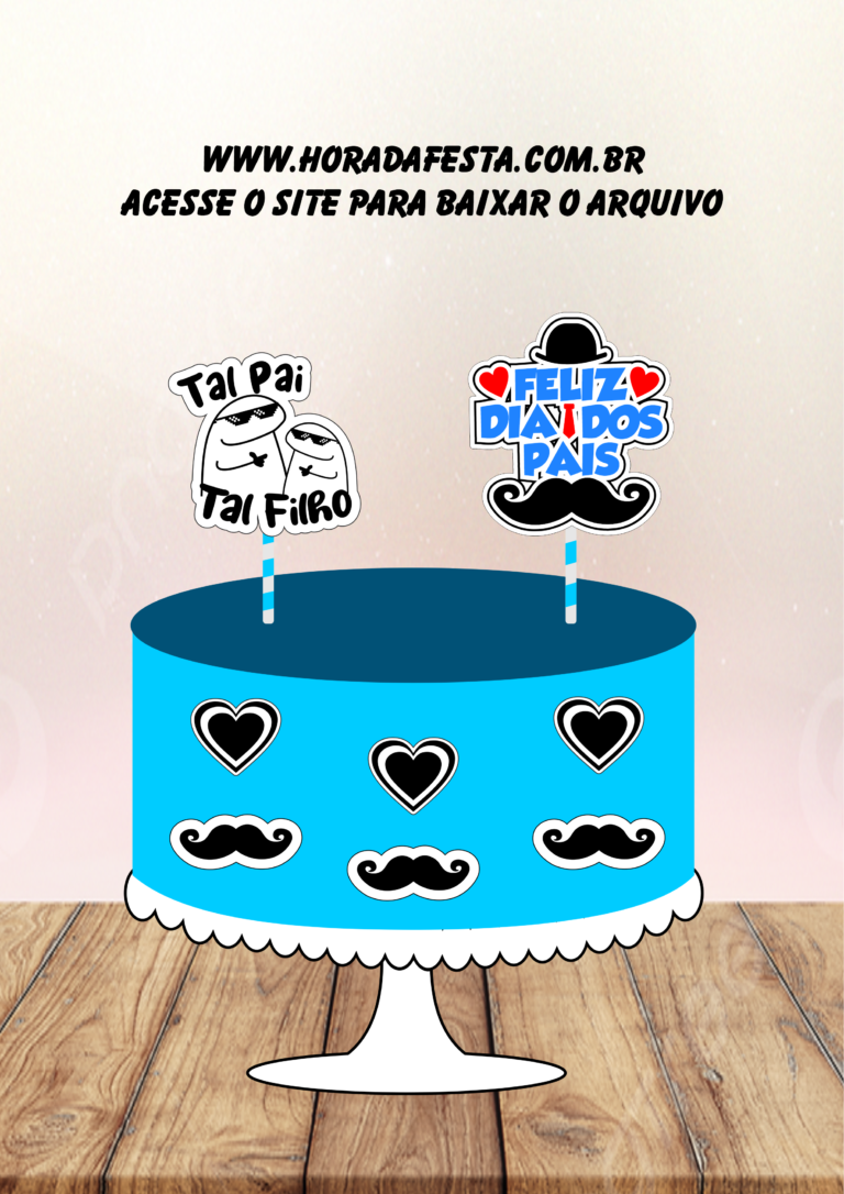 Topo de bolo para o dia dos pais flork fo cows tal pai tal filho ...