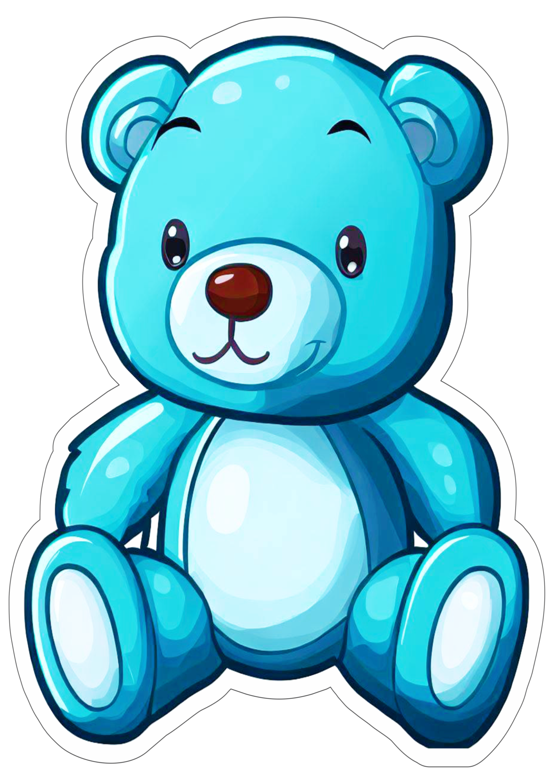 Ursinho de pelúcia azul png desenho infantil