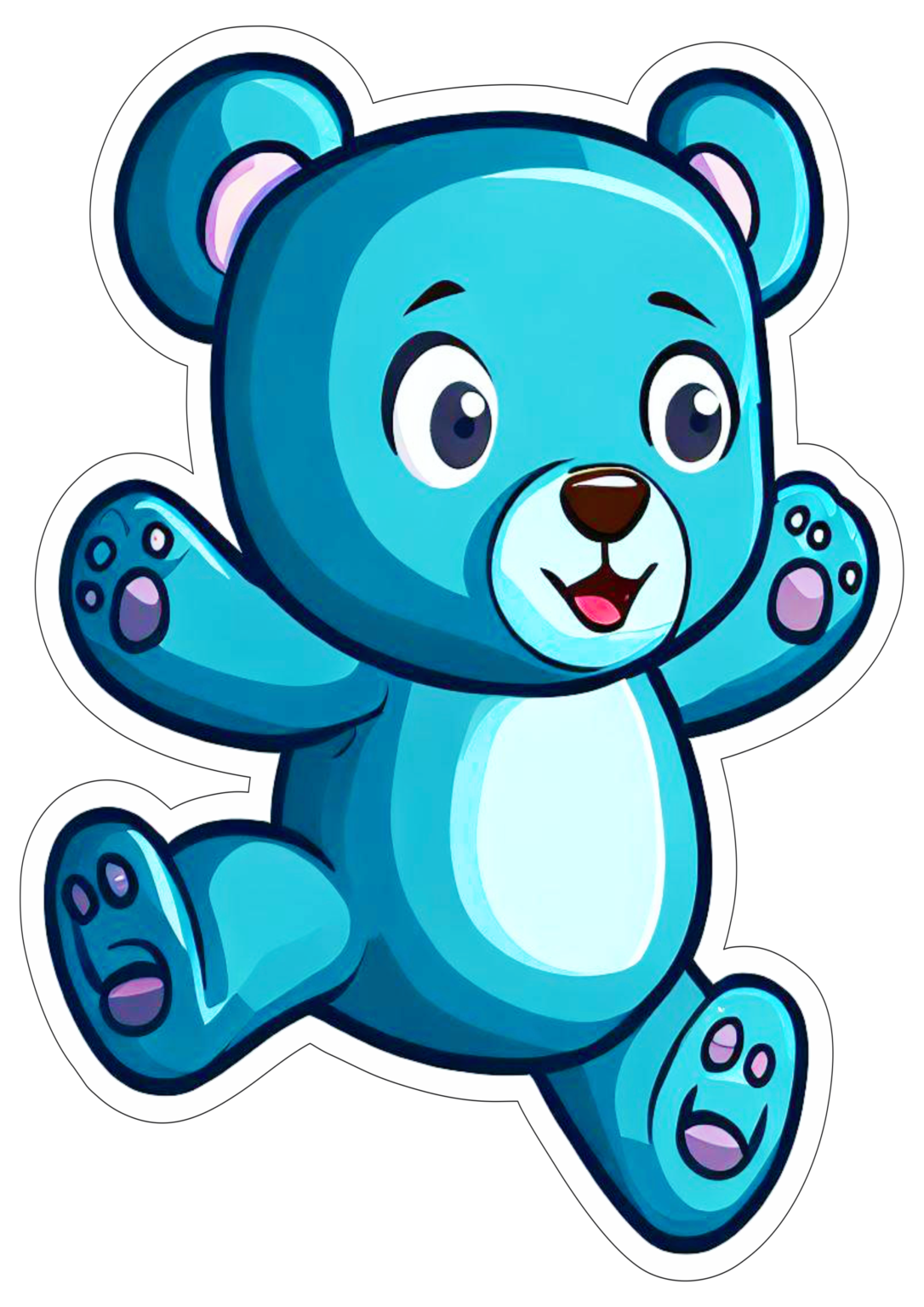 Ursinho de pelúcia azul png desenho infantil fundo transparente com ...
