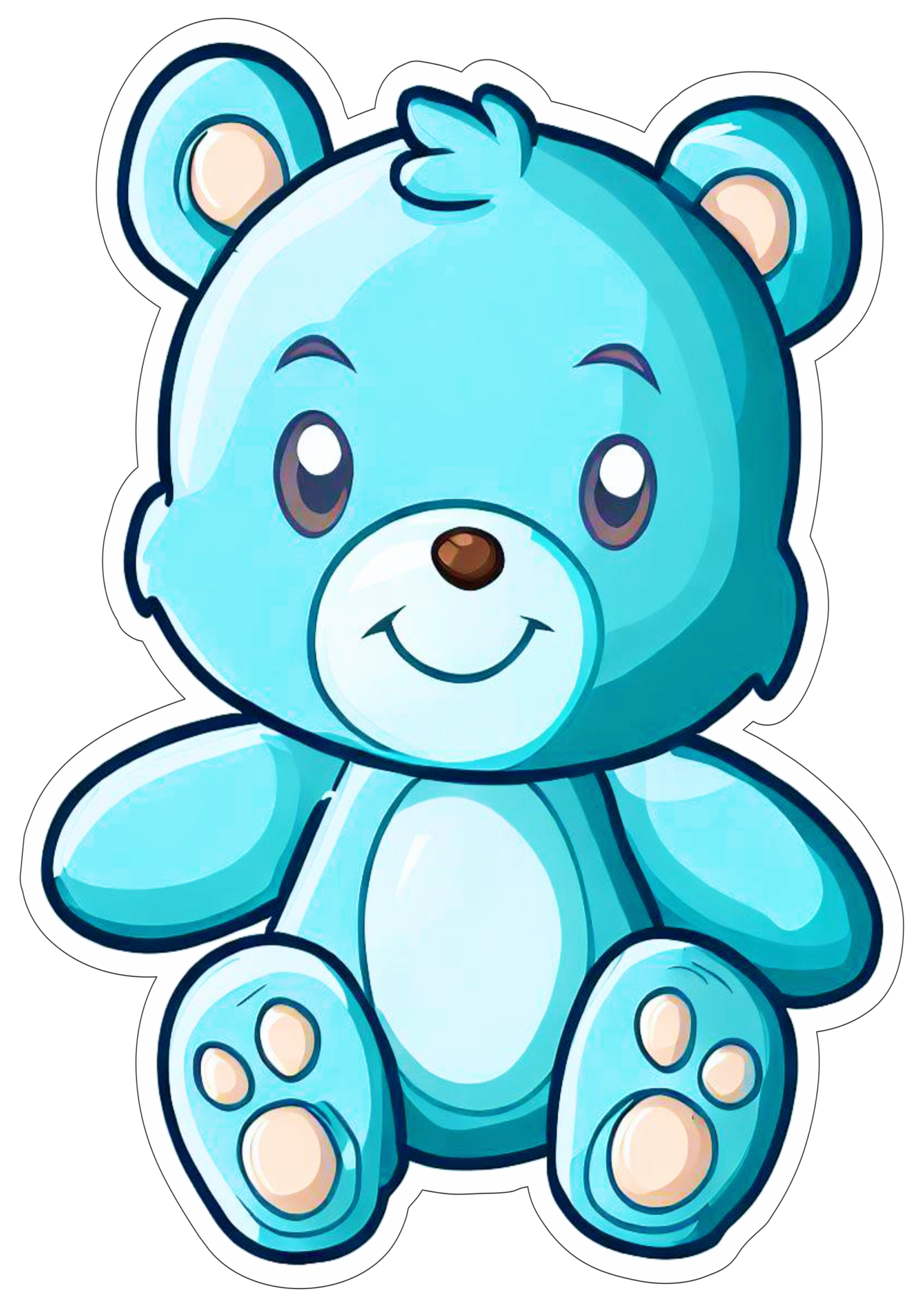 Ursinho de pelúcia azul png desenho infantil fundo transparente com ...
