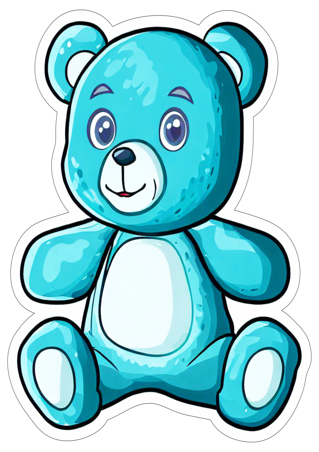 Ursinho de pelúcia azul png desenho