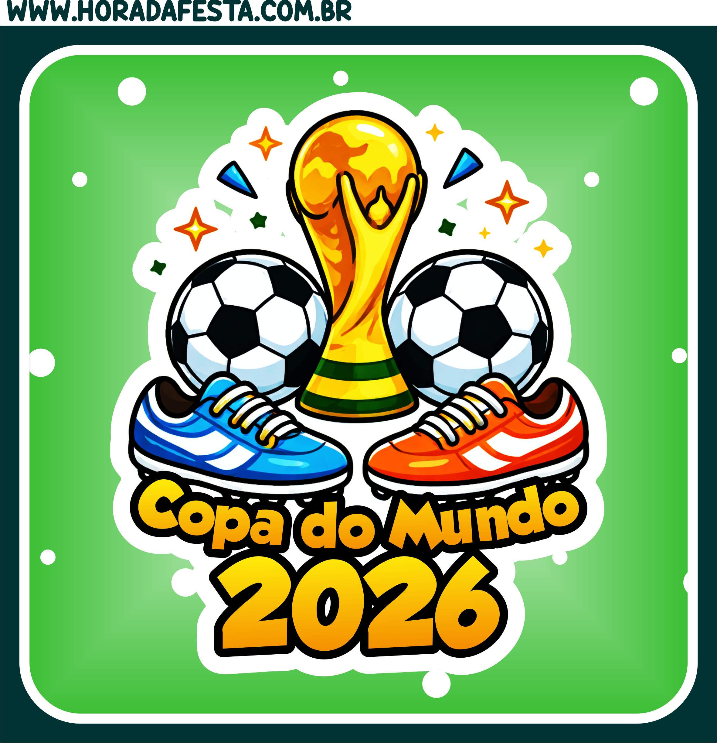 Copa do mundo 2026 adesivo quadrado para decoração etiquetas e tags ...